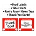 Printable Tent Table Cards for Party Table Tents, Food Label Tents for ...