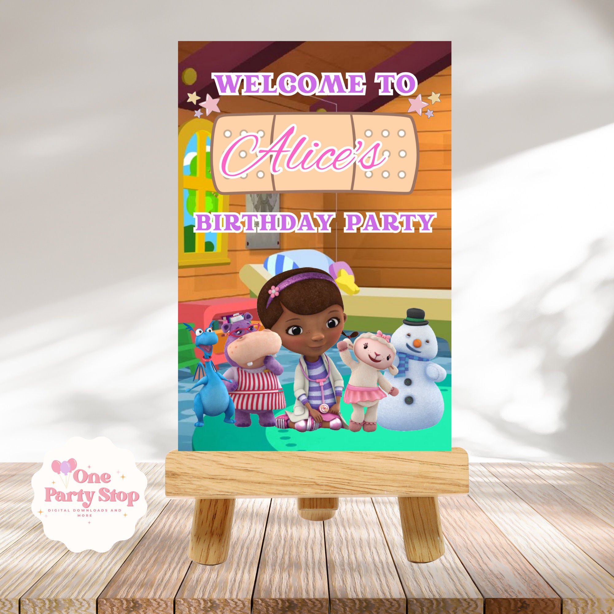 Doc Mcstuffins Birthday Welcome Sign,doc Mcstuffins Personalized ...
