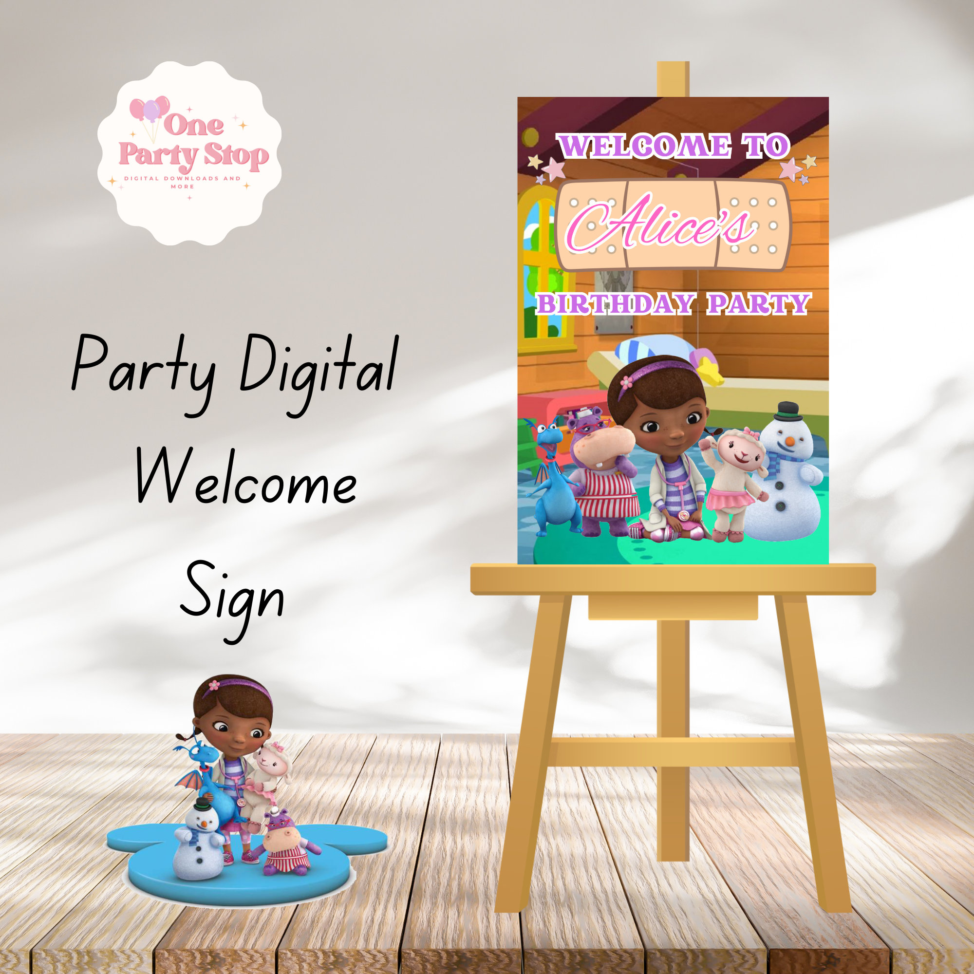 Doc Mcstuffins Birthday Welcome Sign,doc Mcstuffins Personalized ...