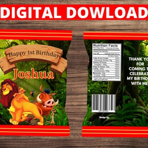 The Lion King Bundle , the Lion King Birthday Labels - Etsy
