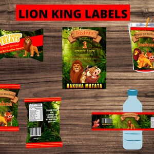 The Lion King Bundle , the Lion King Birthday Labels - Etsy