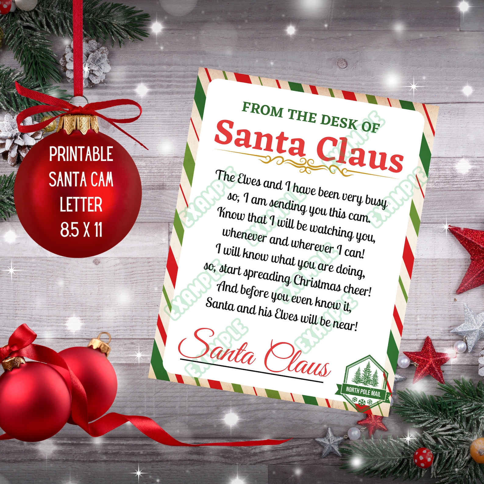 Santa Cam Letter, Letter From Santa Letter, Santa Cam Letter Printable ...