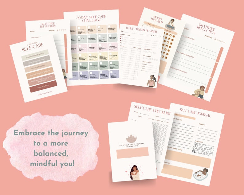 Self-care Journal • Printable • Mental Health Tools • Trackers • Daily ...