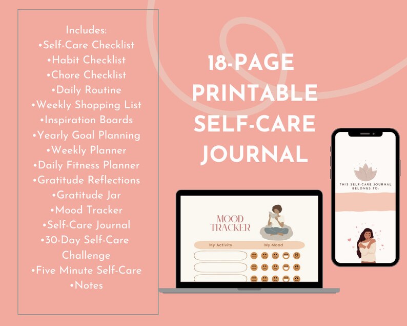 Self-care Journal • Printable • Mental Health Tools • Trackers • Daily ...