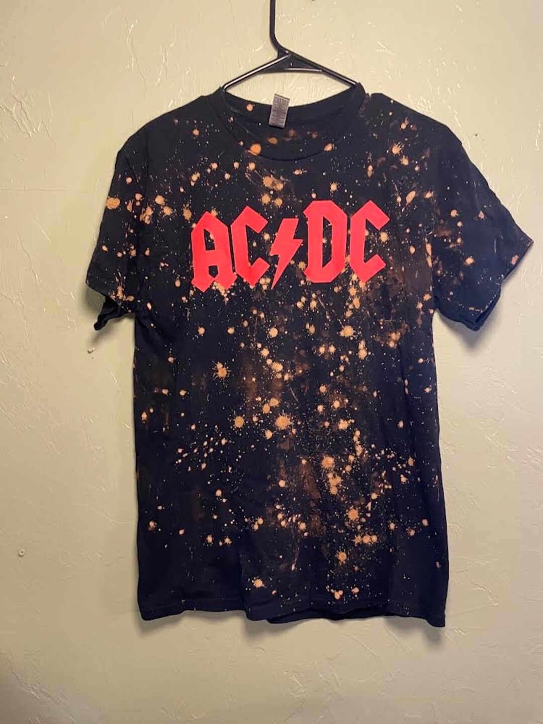 AC/DC Bleached Acid Wash Shirt Band T Shirt Classic Rock Ac Dc - Etsy