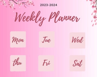 SIMPLE Weekly Planner printable and Cute - Etsy