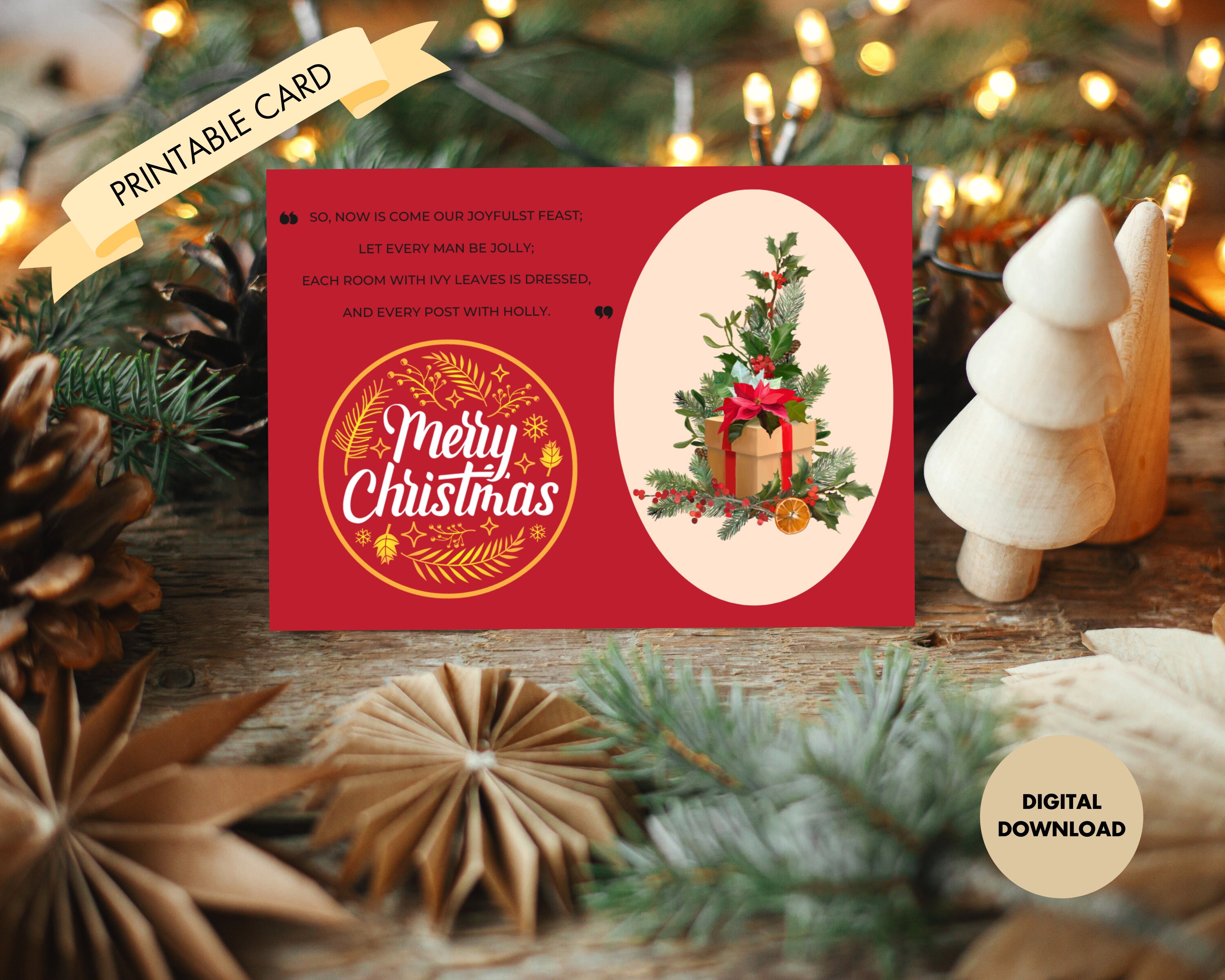 Christmas Card Christmas Poem Greeting Card Classic Poem - Etsy