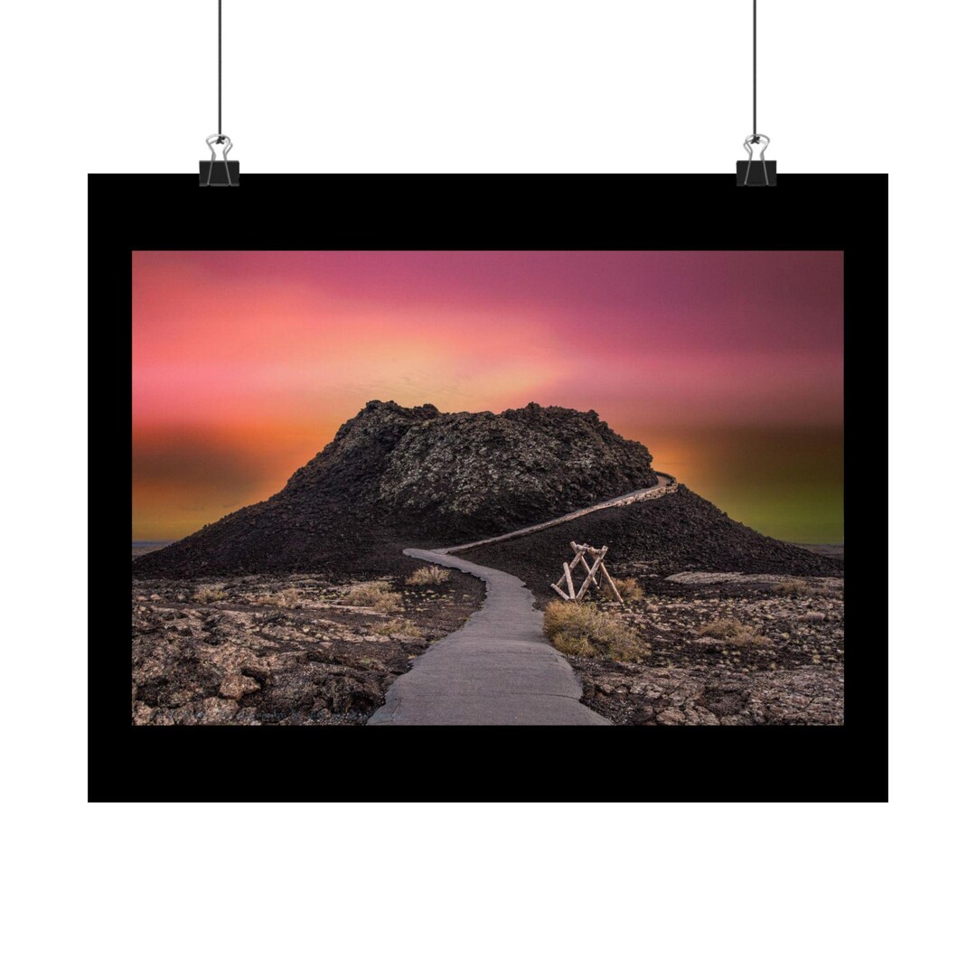Cinder Cone Volcano Matte Poster: Idaho Landscape Art - Etsy