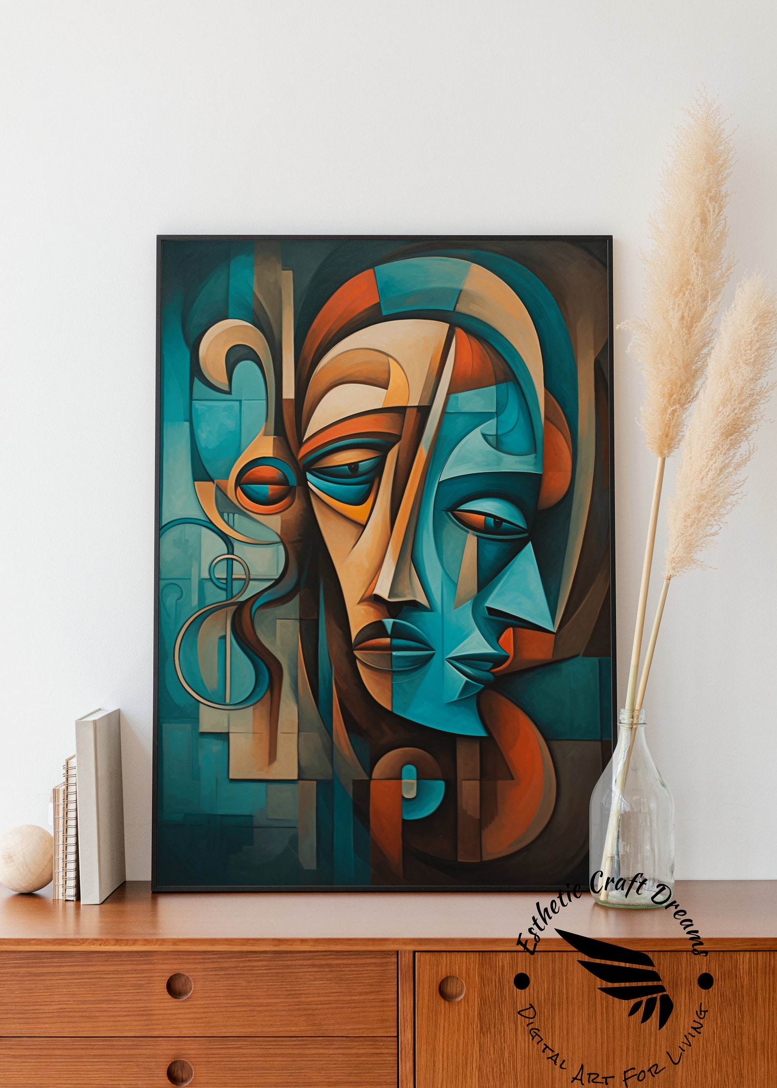 Abstract Digital Art Print, Artful Gift for Wall Decor, Printful Print ...