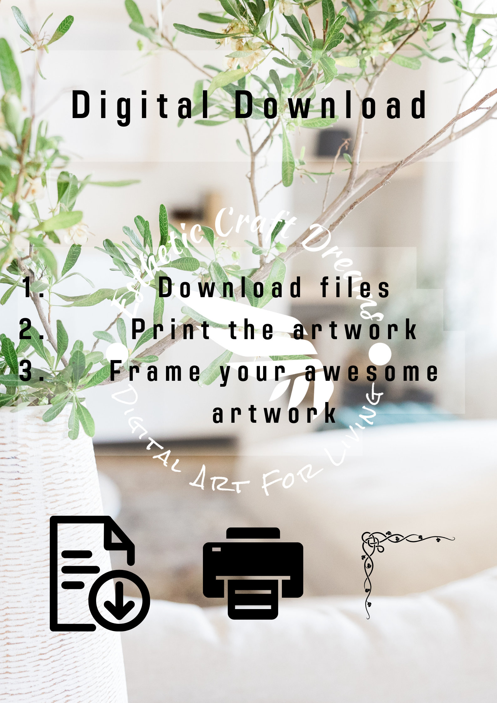 Digital Landscape Print Wall Decor Artful, Artful Gift for Wall Decor ...