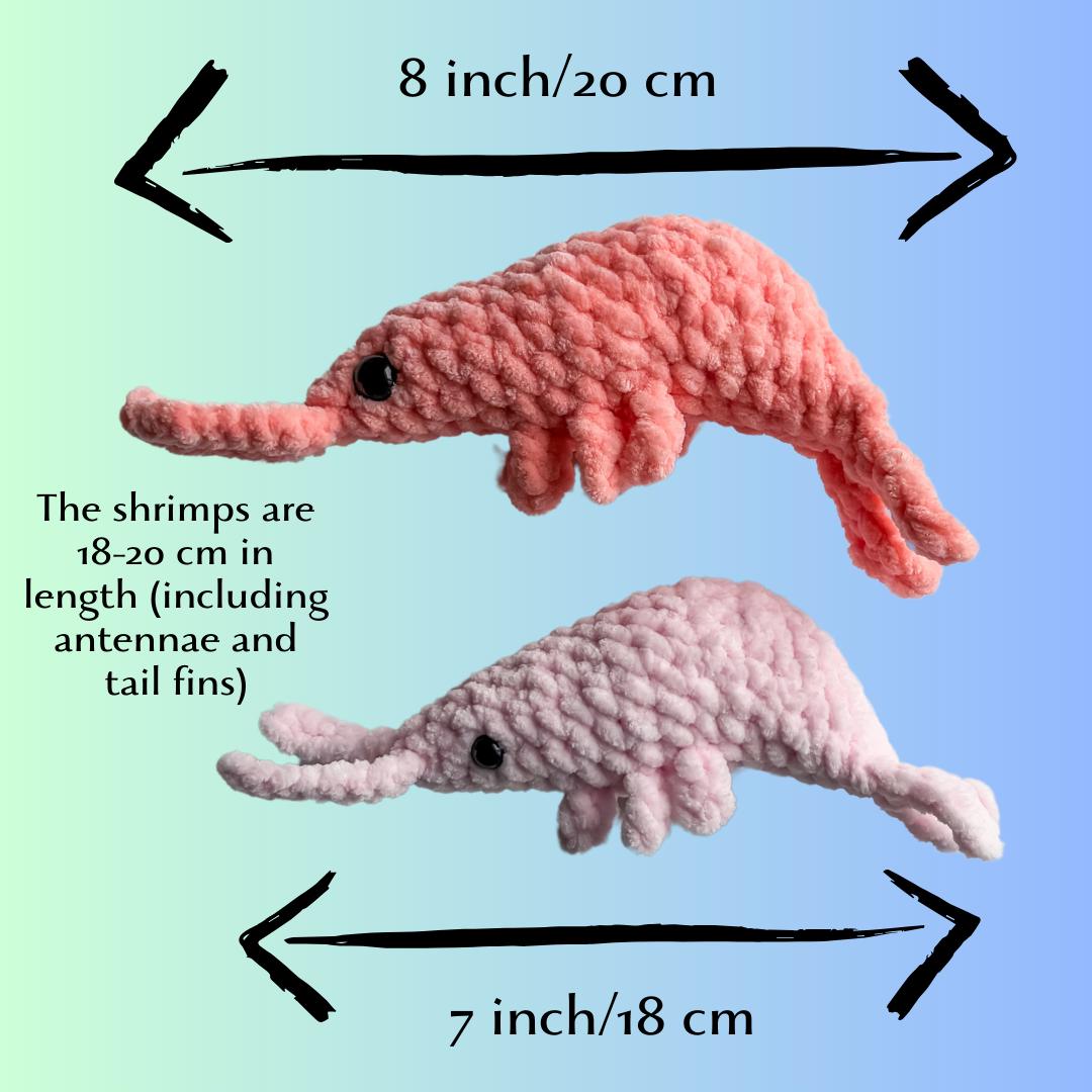 Crochet Small Shrimp Plushie, Handmade Prawn Stuffie, Personalised ...