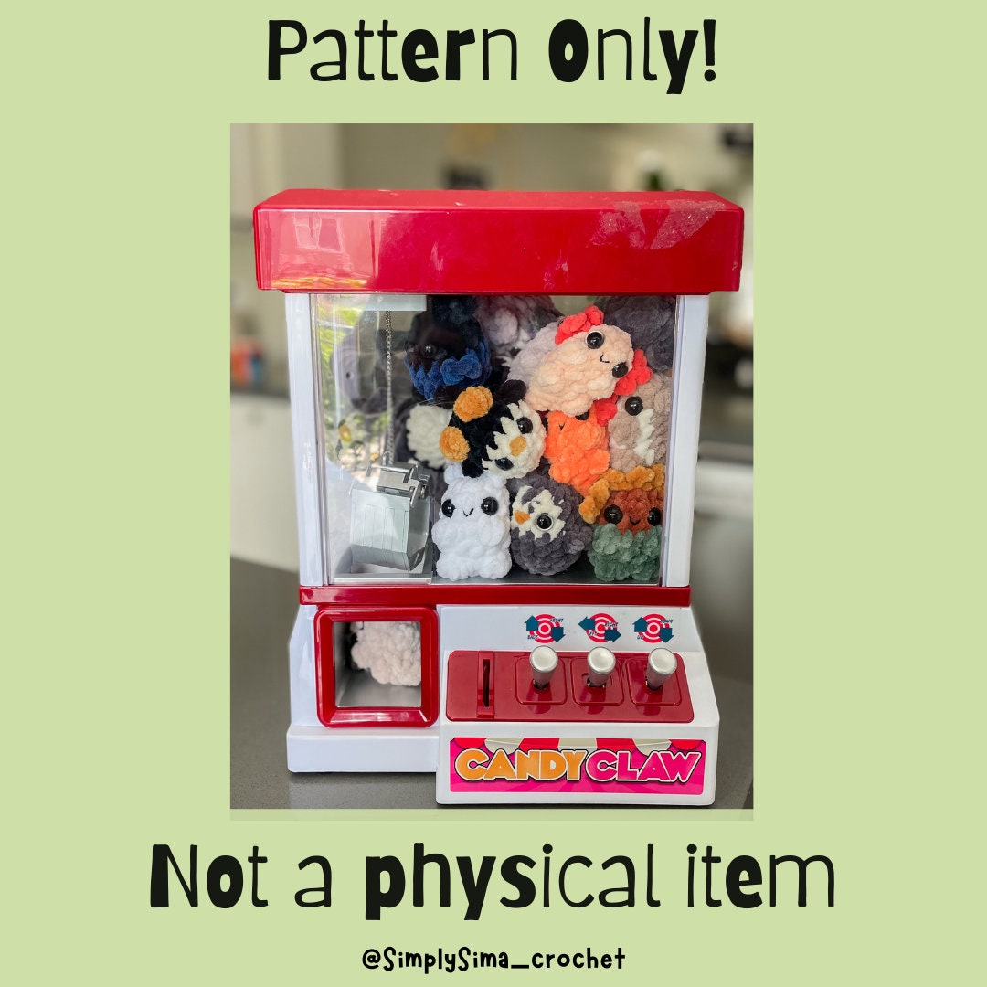 Crochet Pattern Claw Machine Friends, No-sew, Tiny Size Cat Bunny ...