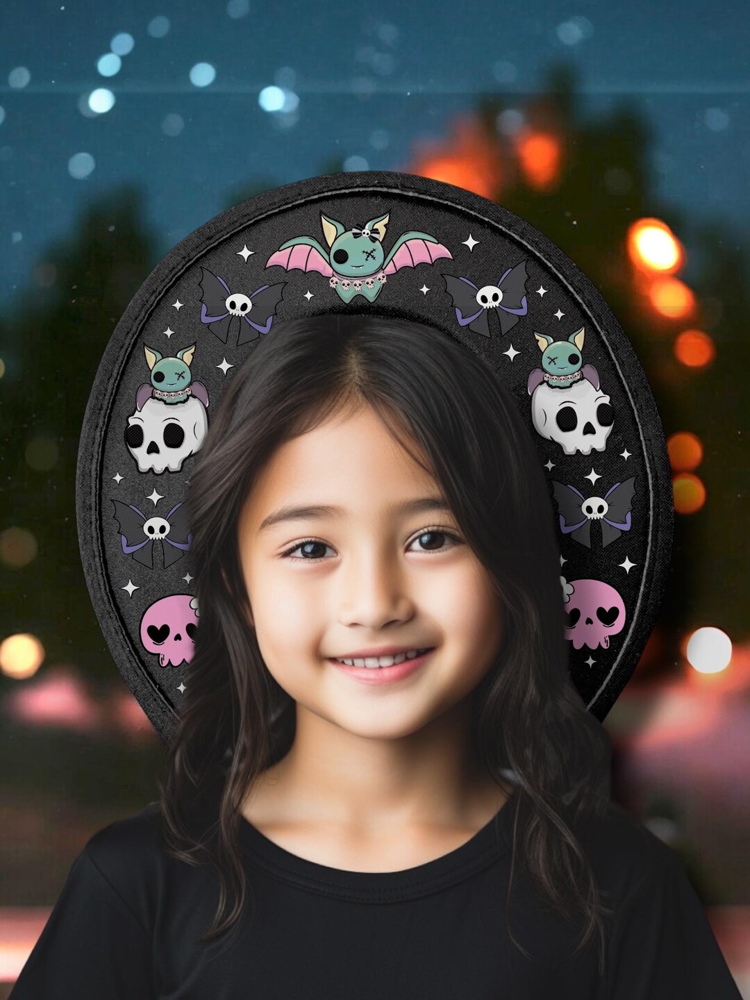 KIDS Size Cute Bats Bows and Skulls Fedora Hat, Magical Witchy Baby ...