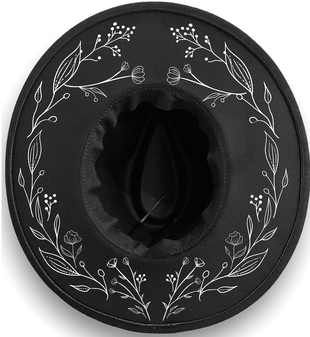 Mini Floral Flower Fedora Wide Brim Hat, Witch Hat, Fairy Fairies ...