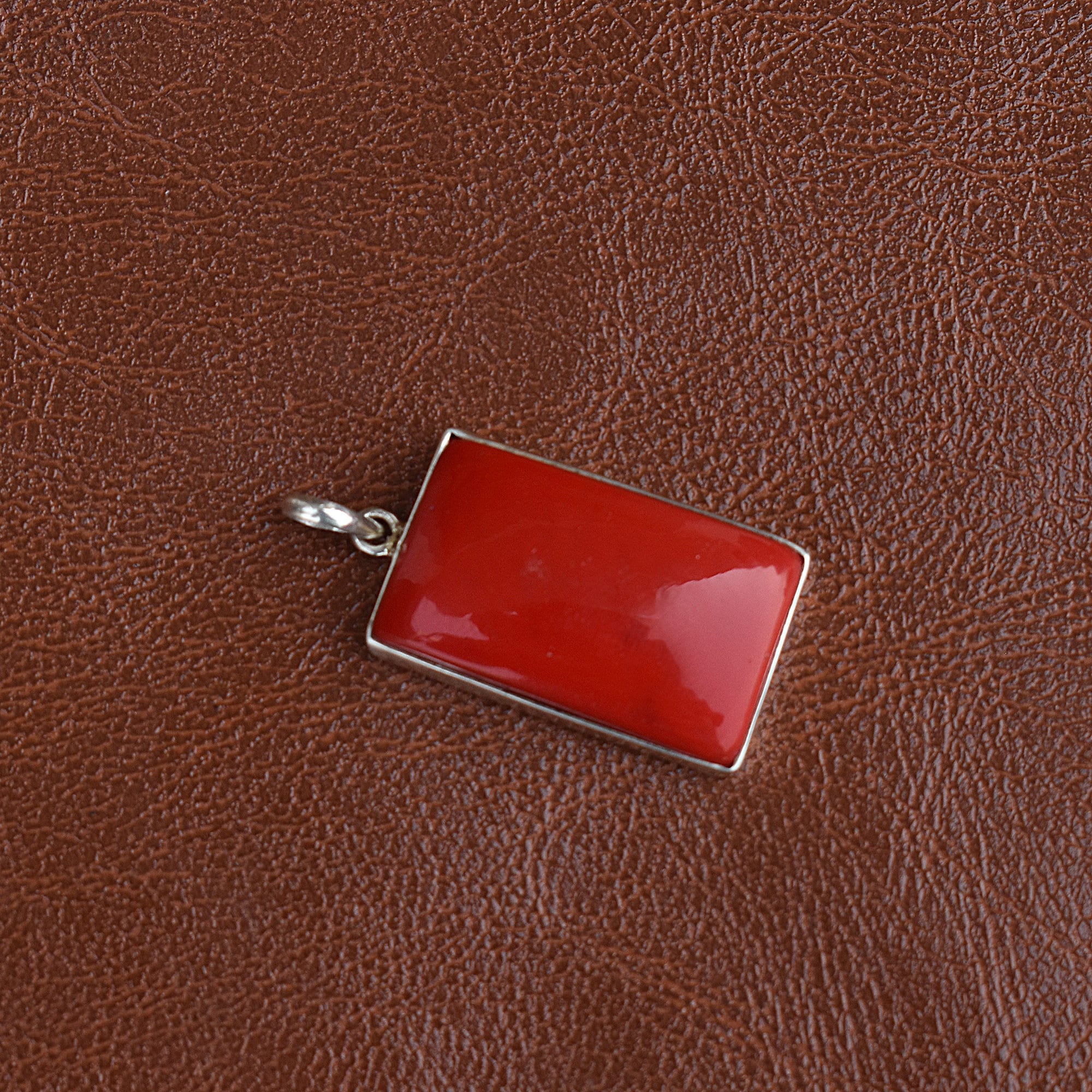 Natural Red Coral Pendant Red Coral Pendant Red Gemstone Pendant 925 ...