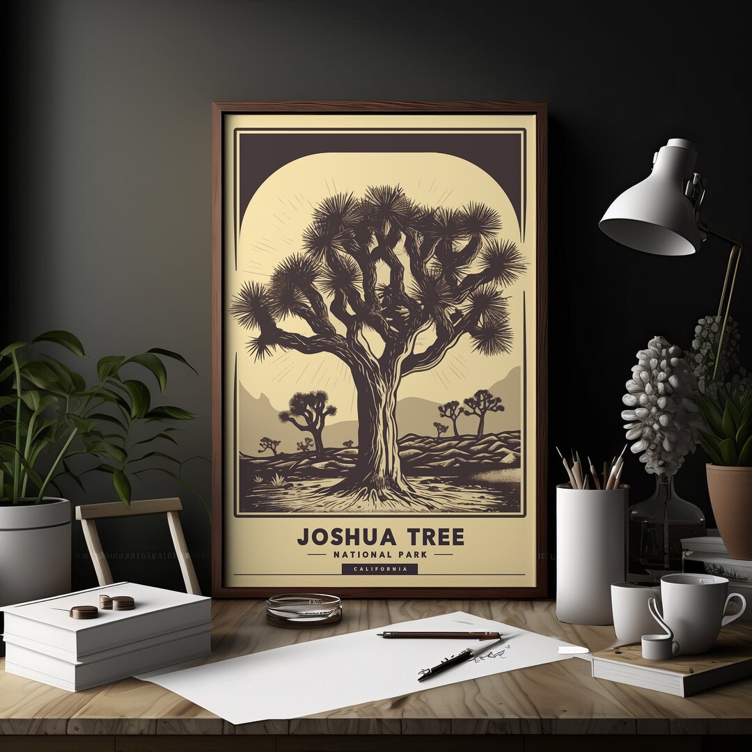 Joshua Tree National Park Poster | Joshua Tree Poster | Travel Poster ...