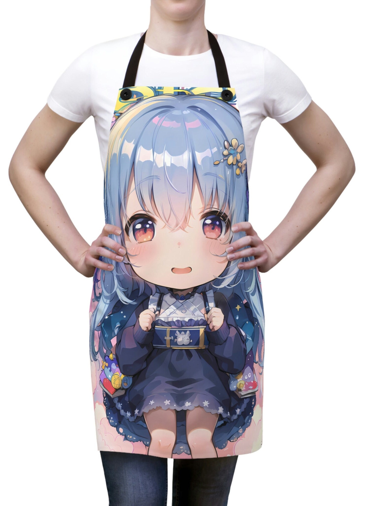 Kawaii Chibi Anime Apron, Cute Manga Fan Gift, Beautiful Cool Funny ...