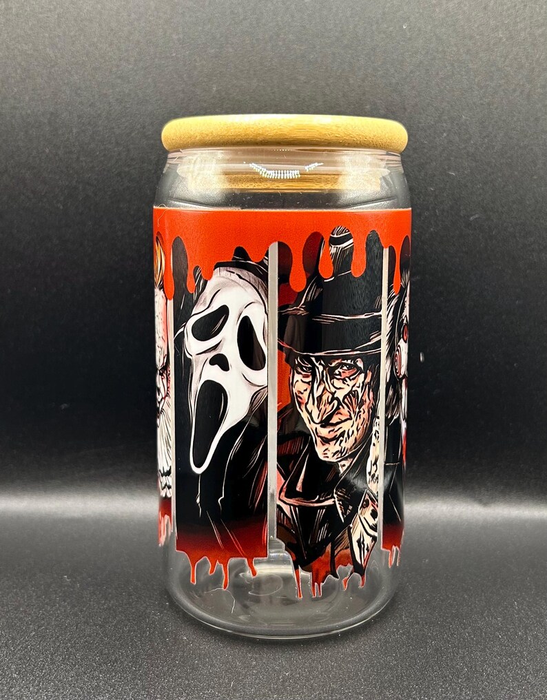 Horror, “slashers” 16 Oz Libbey Glass Cup - Etsy
