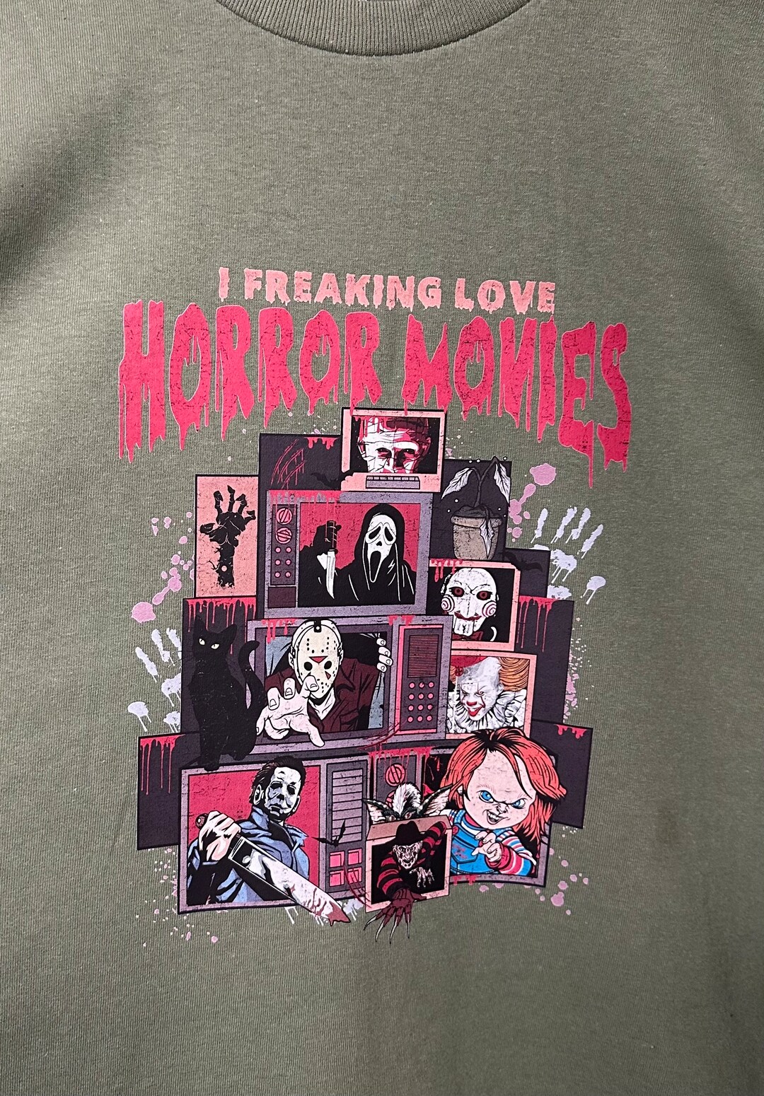 Horror, “I Freaking Love Horror Movies” Unisex Graphic Tee - Etsy