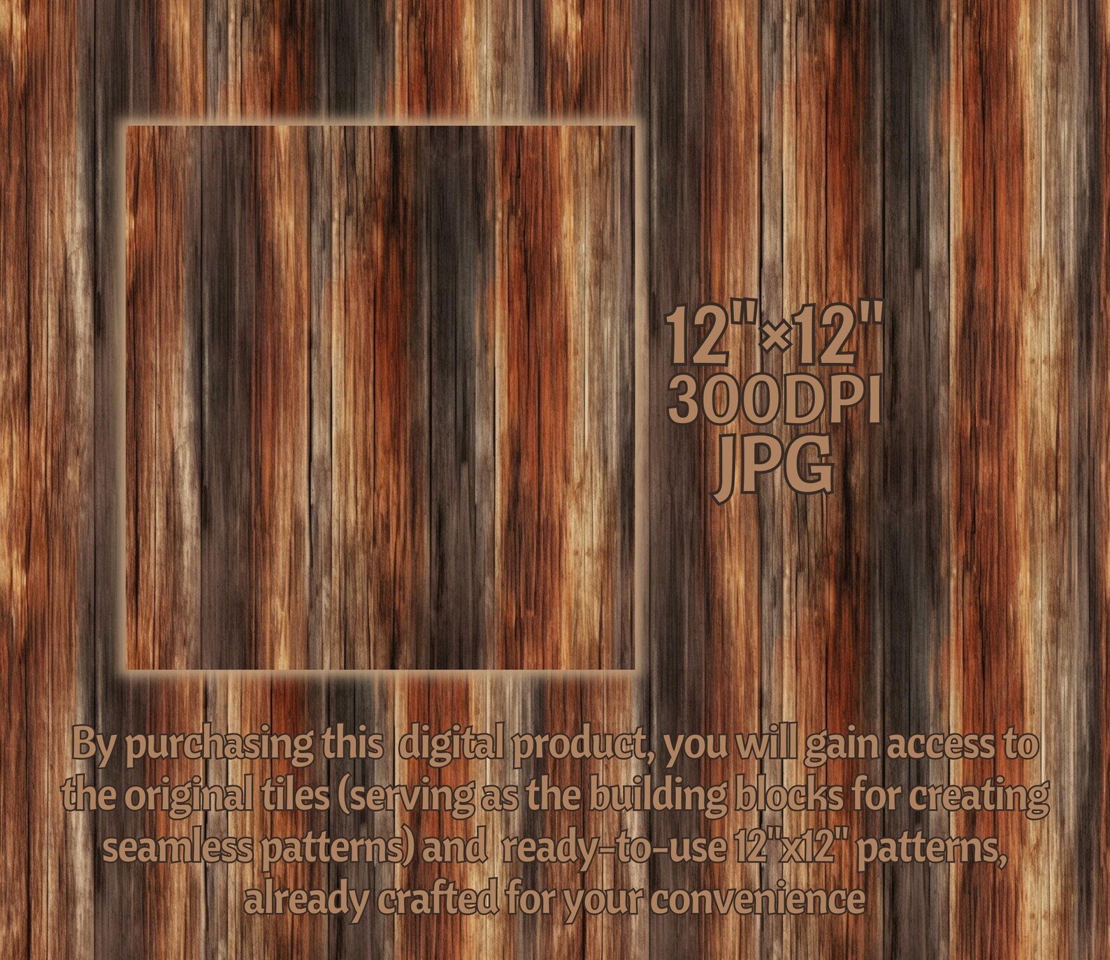 Mixed Barn Wood SEAMLESS Patterns, Weathered Rustic Wood Planks ...