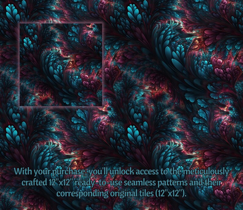 Fractals SEAMLESS Patterns Mystical Geometry DIGITAL Papers Fractal ...