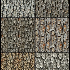 SEAMLESS Tree Bark Textures, Rustic Wooden DIGITAL Papers Pack ...