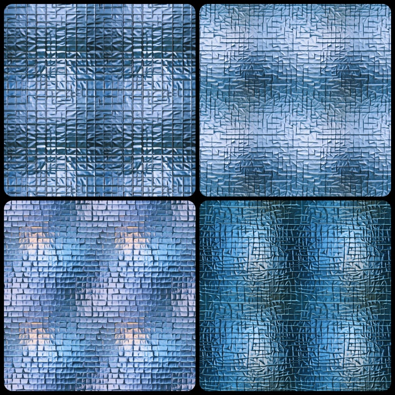 Melted Blue Glass DIGITAL Papers Metallic SEAMLESS Glass Textures ...