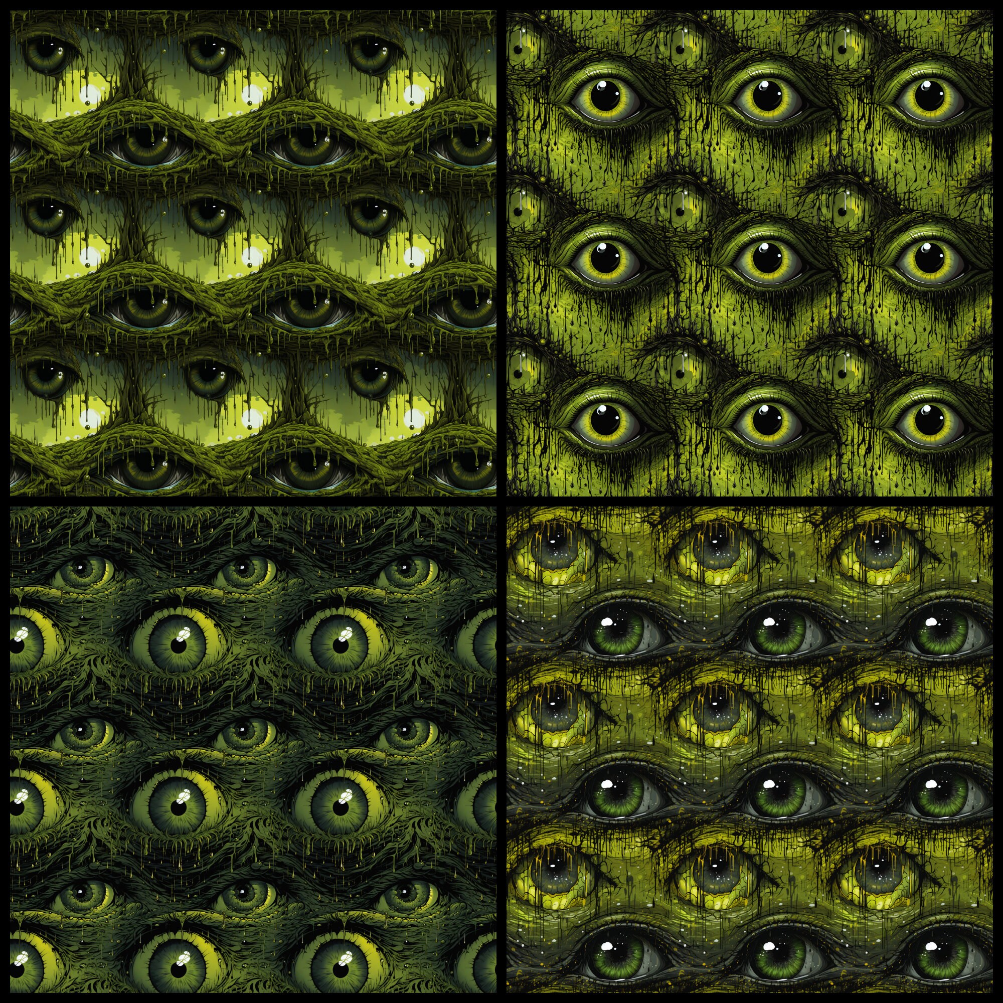 Creepy Eyes SEAMLESS Patterns Printable Halloween Spooky Eyes DIGITAL ...