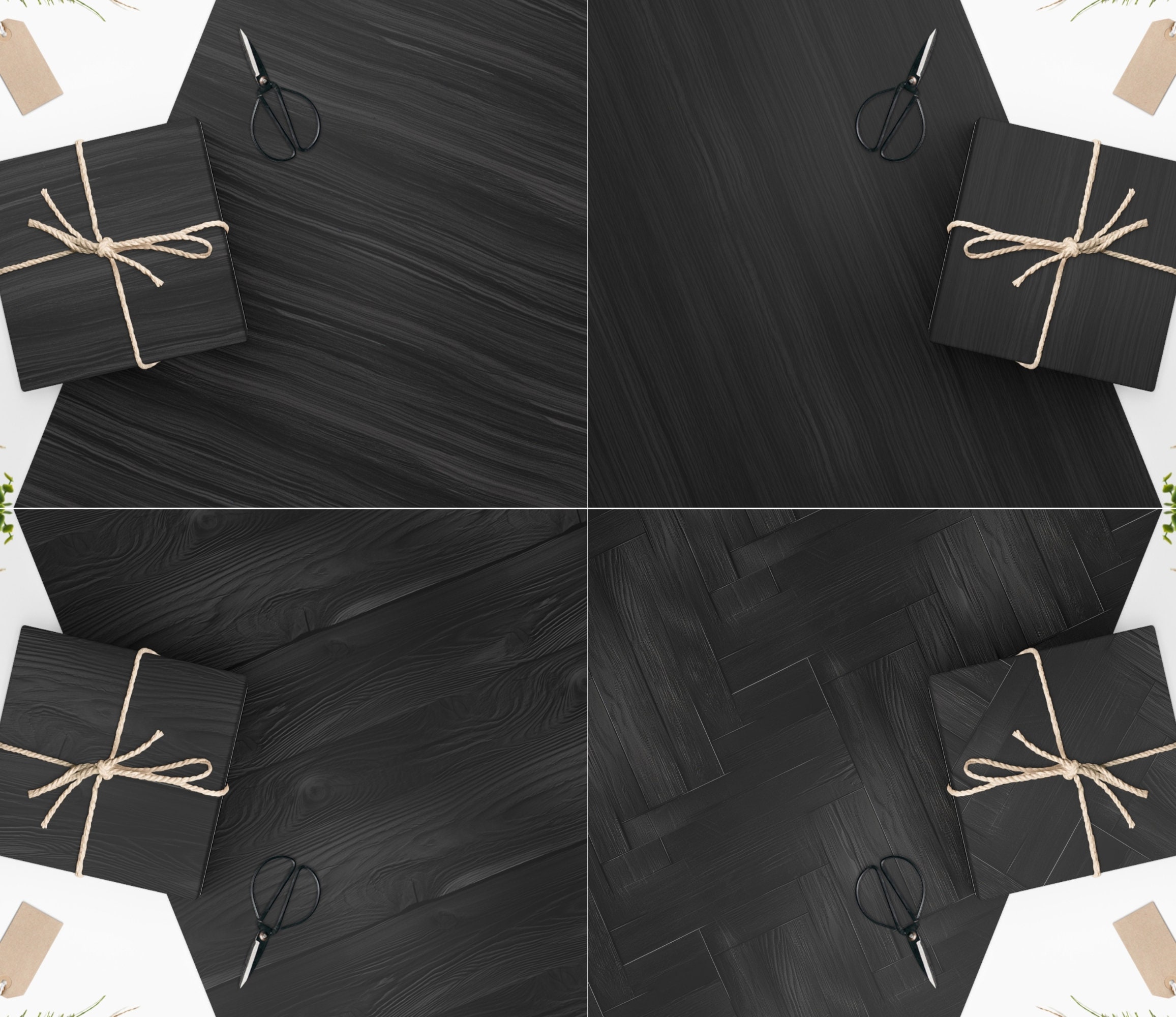 Black Wood Textures Digital Paper JPEG Printable Dark Wood Grains ...