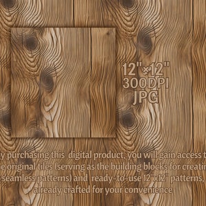 Digital Wood Texture Pack Mixed Grain SEAMLESS Patterns & Detailed ...