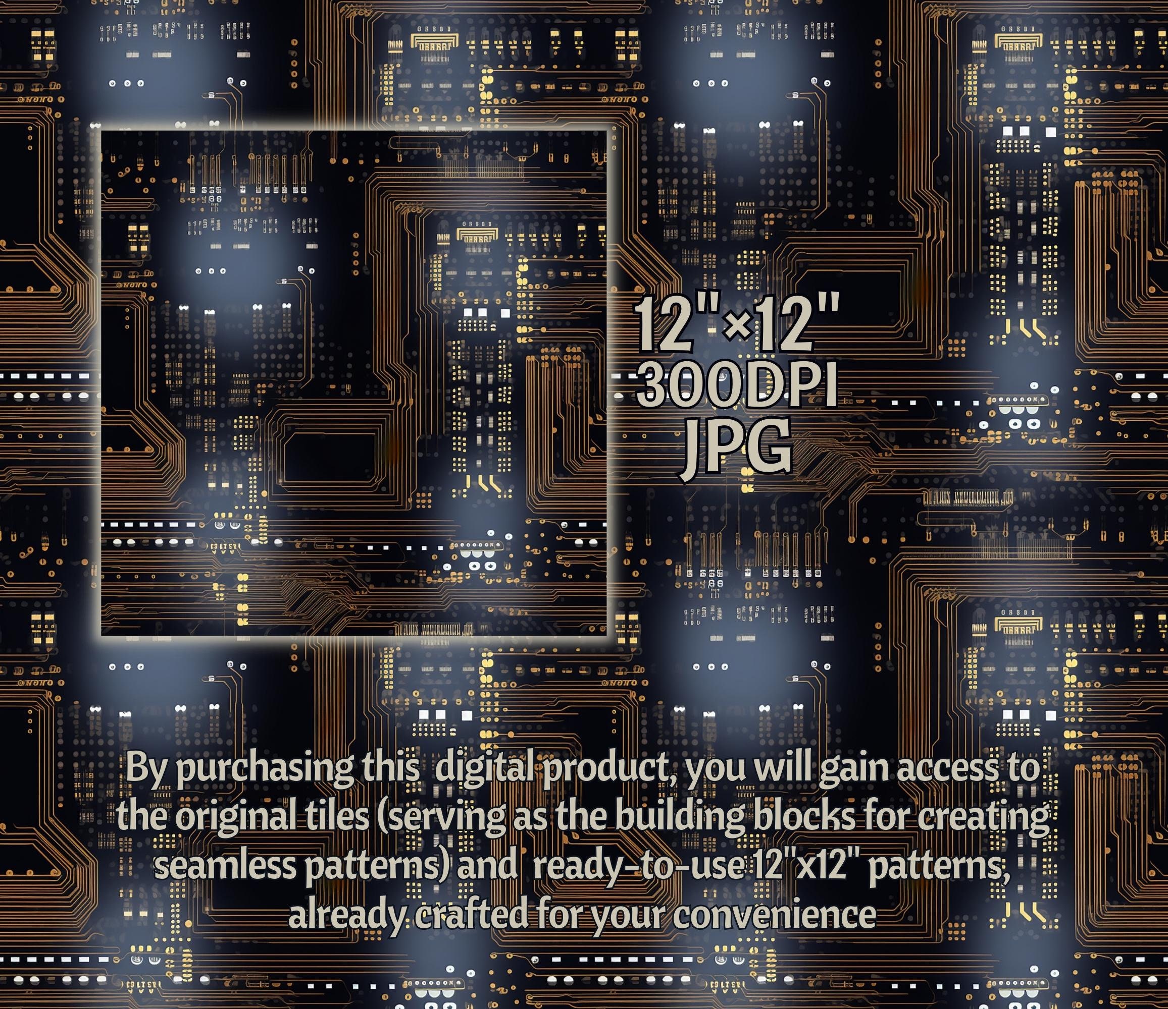 CPU Circuit Boards SEAMLESS Patterns LED Microchip Digital Papers Tech Circuitry Backgrounds - Etsy