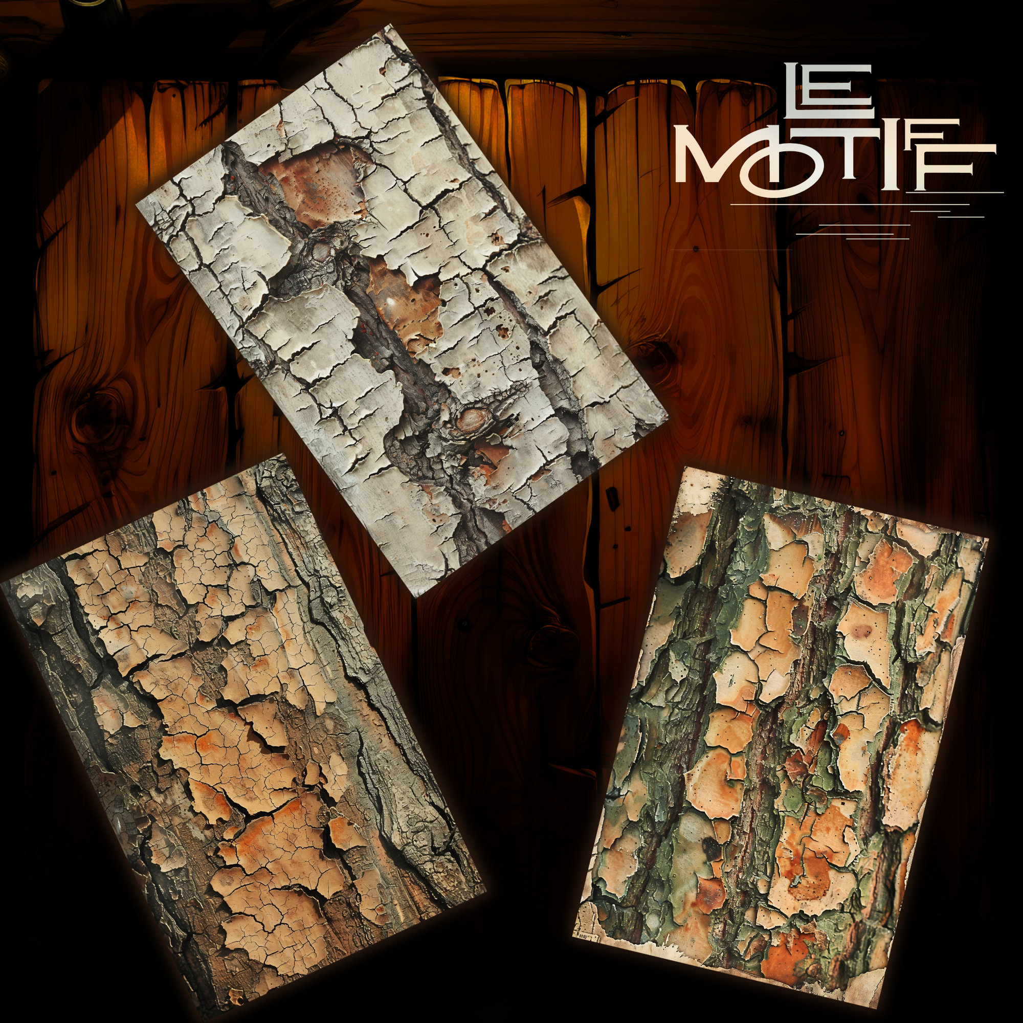 Tree Bark Digital Paper, Wood Texture Prints, Ephemera Set (digital ...