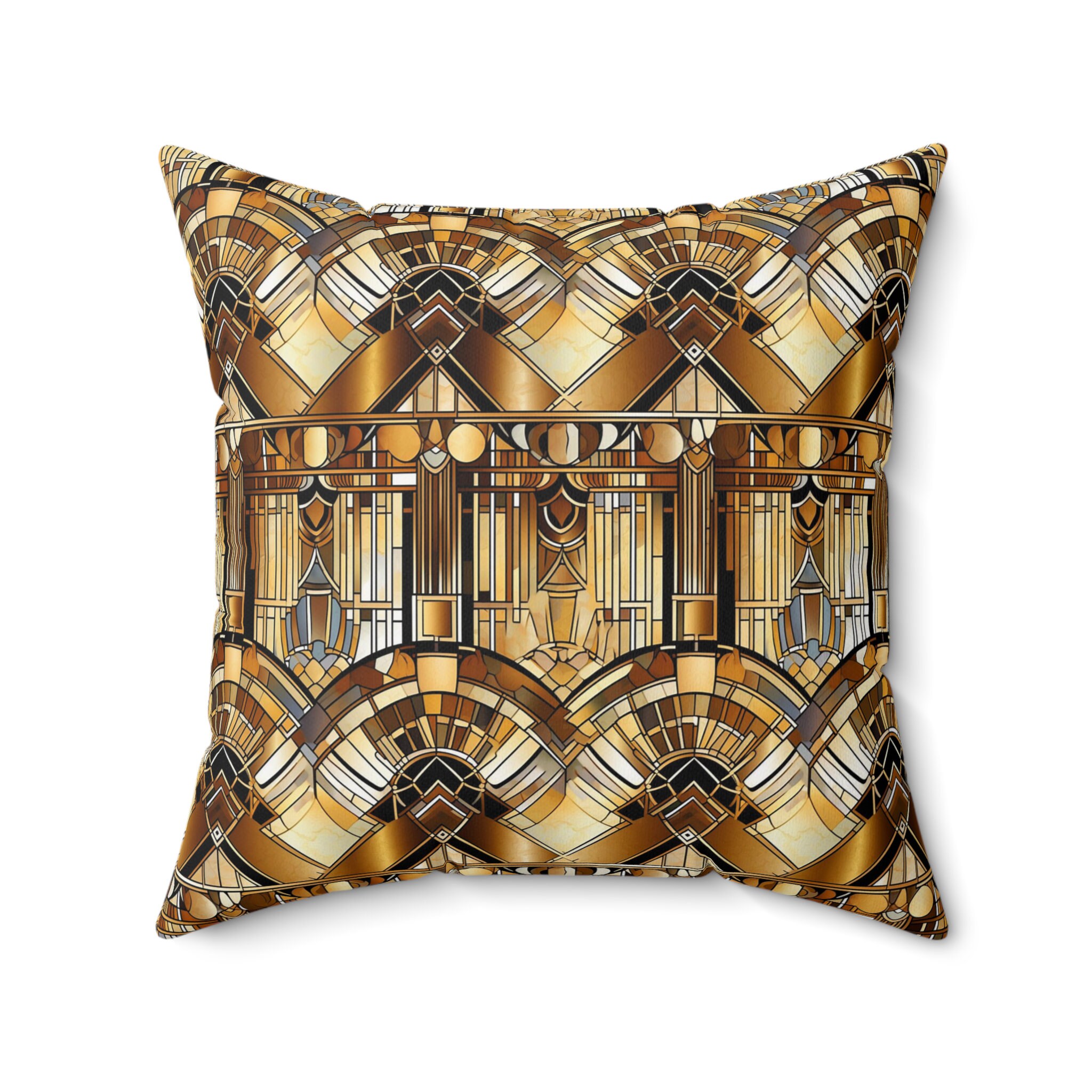 Stained Glass Digital Paper & Seamless Patterns - Golden Luxury Art ...