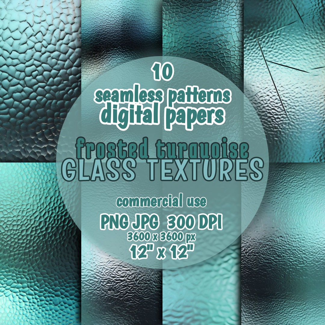 Frosted Glass Textures SEAMLESS Papers Turquoise Glass Patterns Glass ...