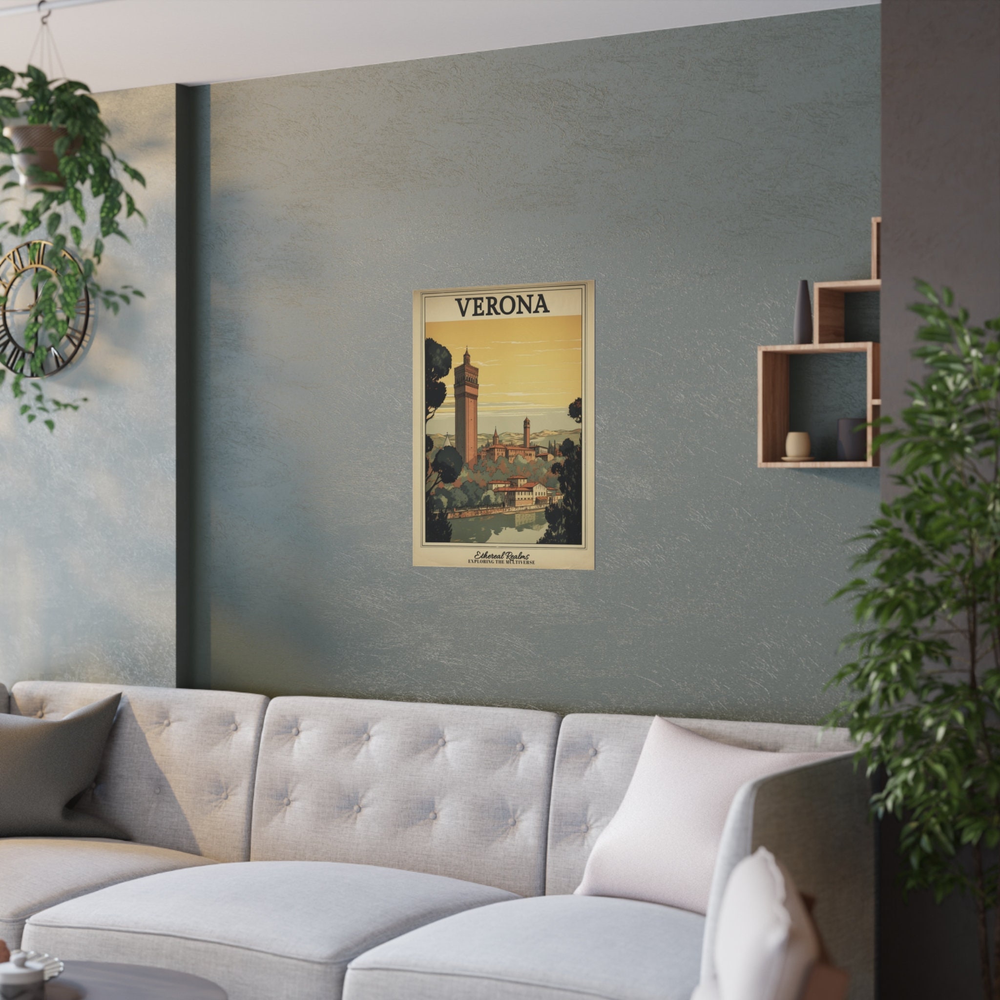 Verona Digital Print JPG PDF Printable Verona Vintage Travel Poster ...