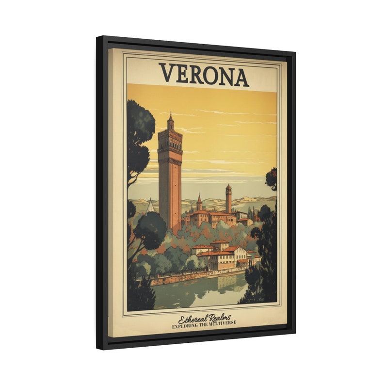 Verona Digital Print JPG PDF Printable Verona Vintage Travel Poster ...