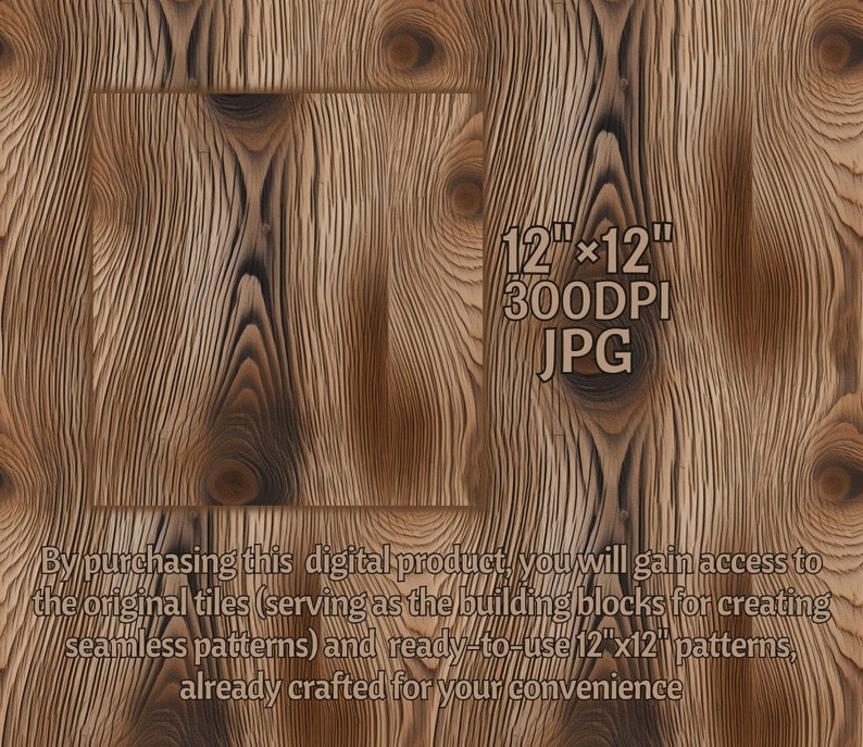 Digital Wood Texture Pack Mixed Grain SEAMLESS Patterns & Detailed ...