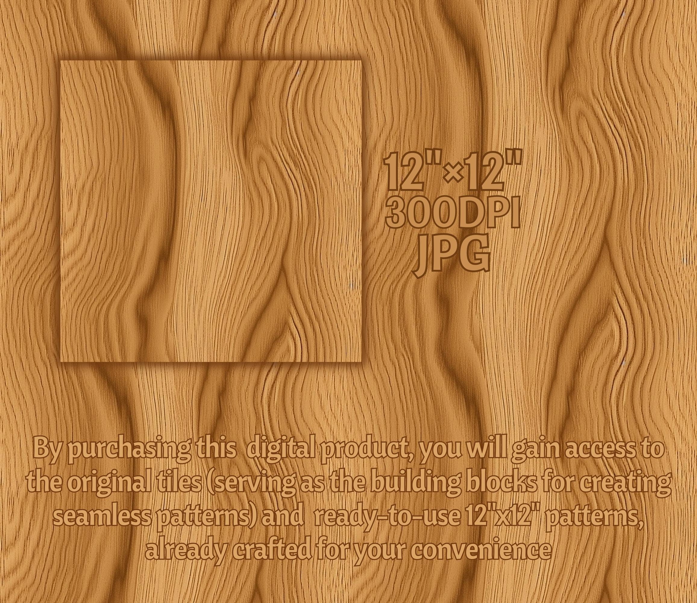 Natural Wood Grain Texture Pack | Light & Warm Wood SEAMLESS Patterns ...