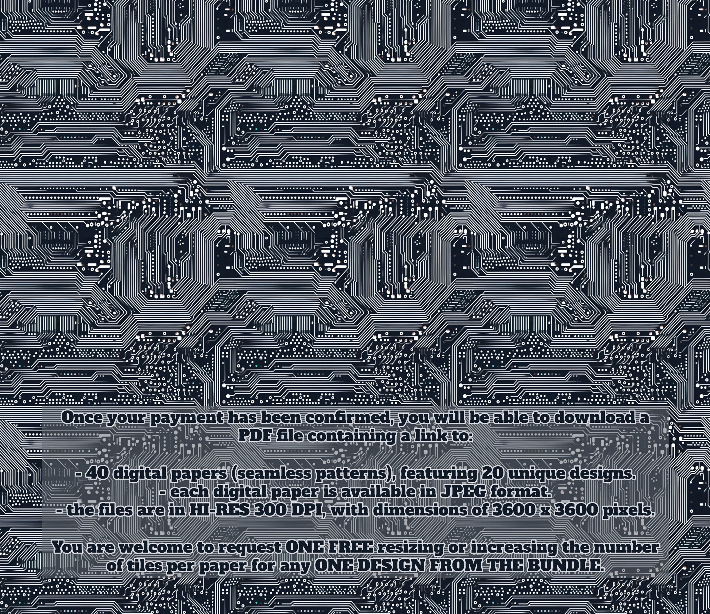 Circuitry Patterns Digital Papers JPG Printable Seamless Circuit Boards ...