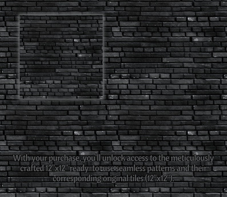 Dramatic Dark Stone / Brick DIGITAL Textures Pack - Black & Gray Gothic ...