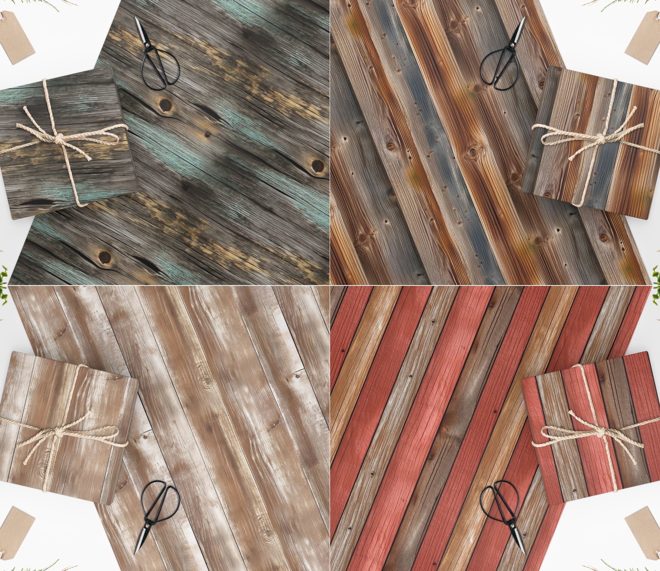 Old Barn Wood Textures DIGITAL Papers Printable Rustic Barnwood ...