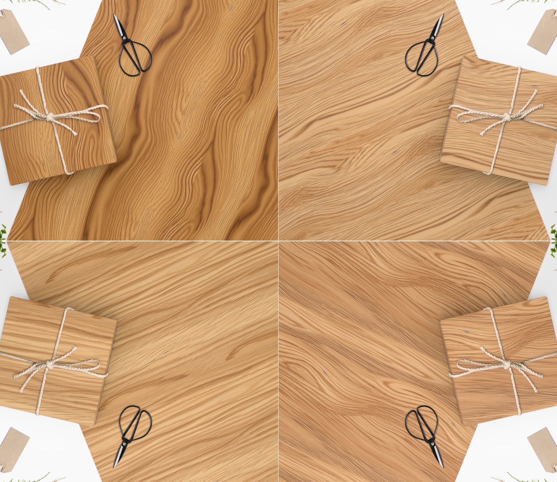 Natural Wood Grain Texture Pack | Light & Warm Wood SEAMLESS Patterns ...
