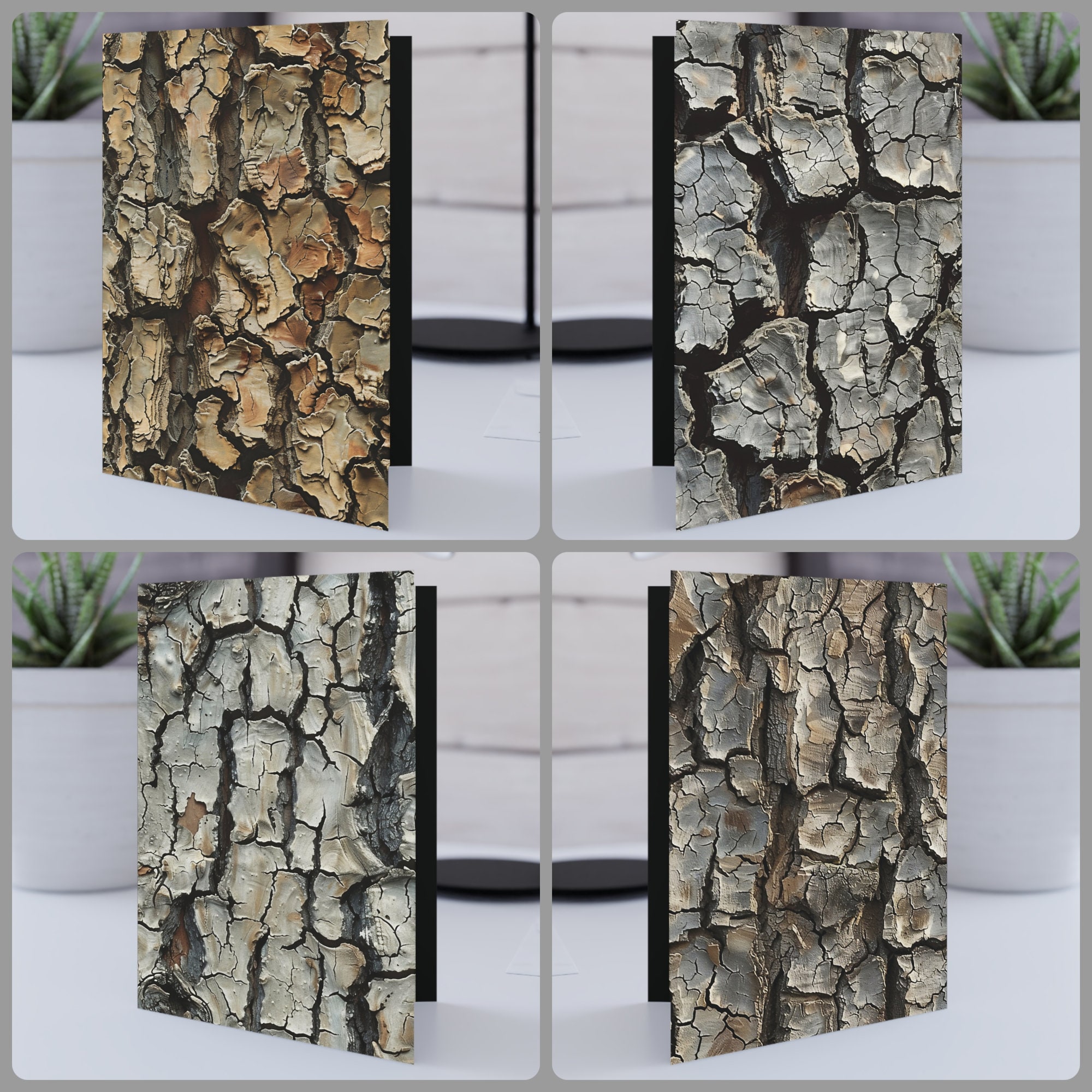 SEAMLESS Tree Bark Textures, Rustic Wooden DIGITAL Papers Pack ...