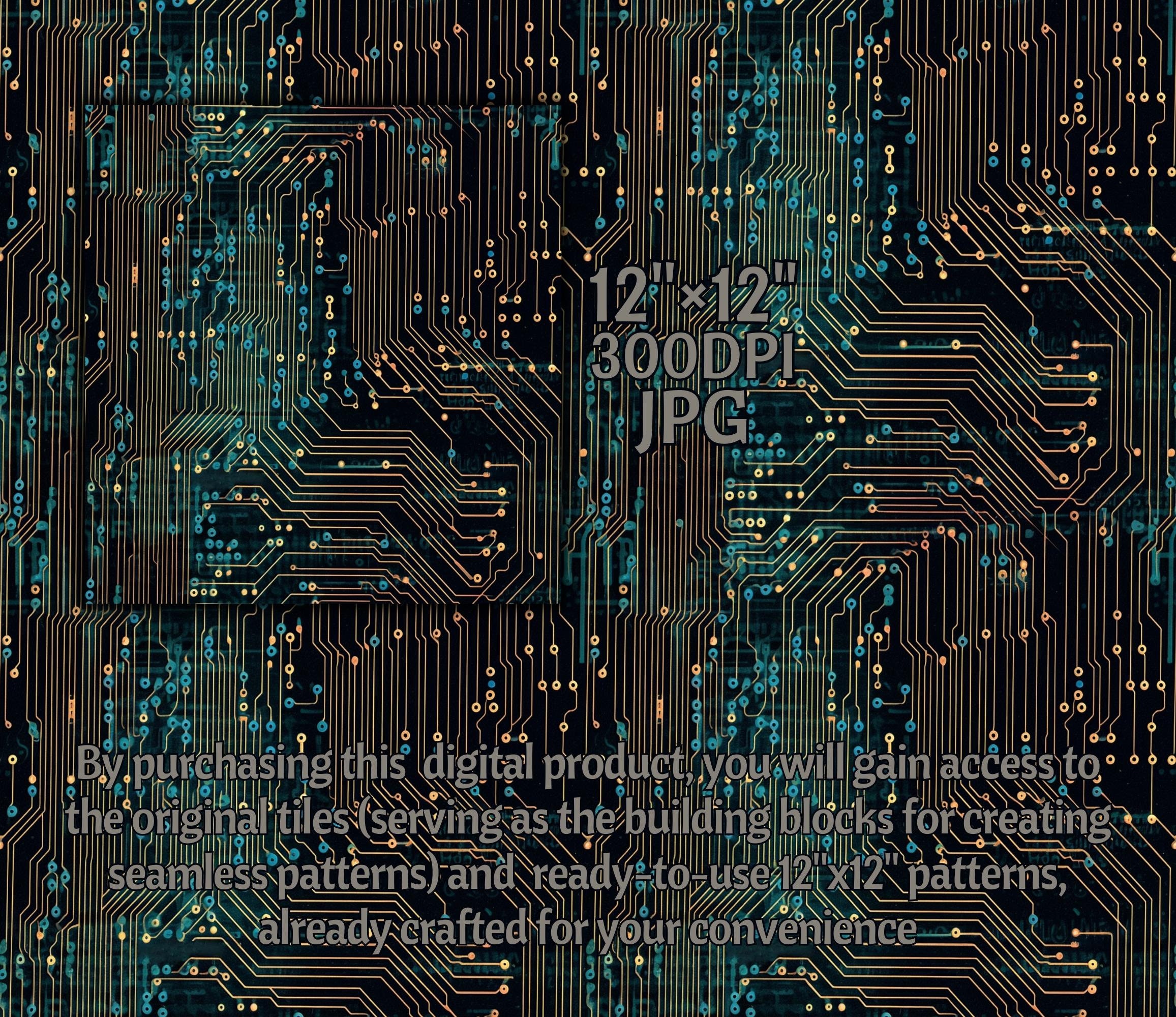 Dark Cyber Circuitry SEAMLESS Papers Printable Black Circuit Boards ...