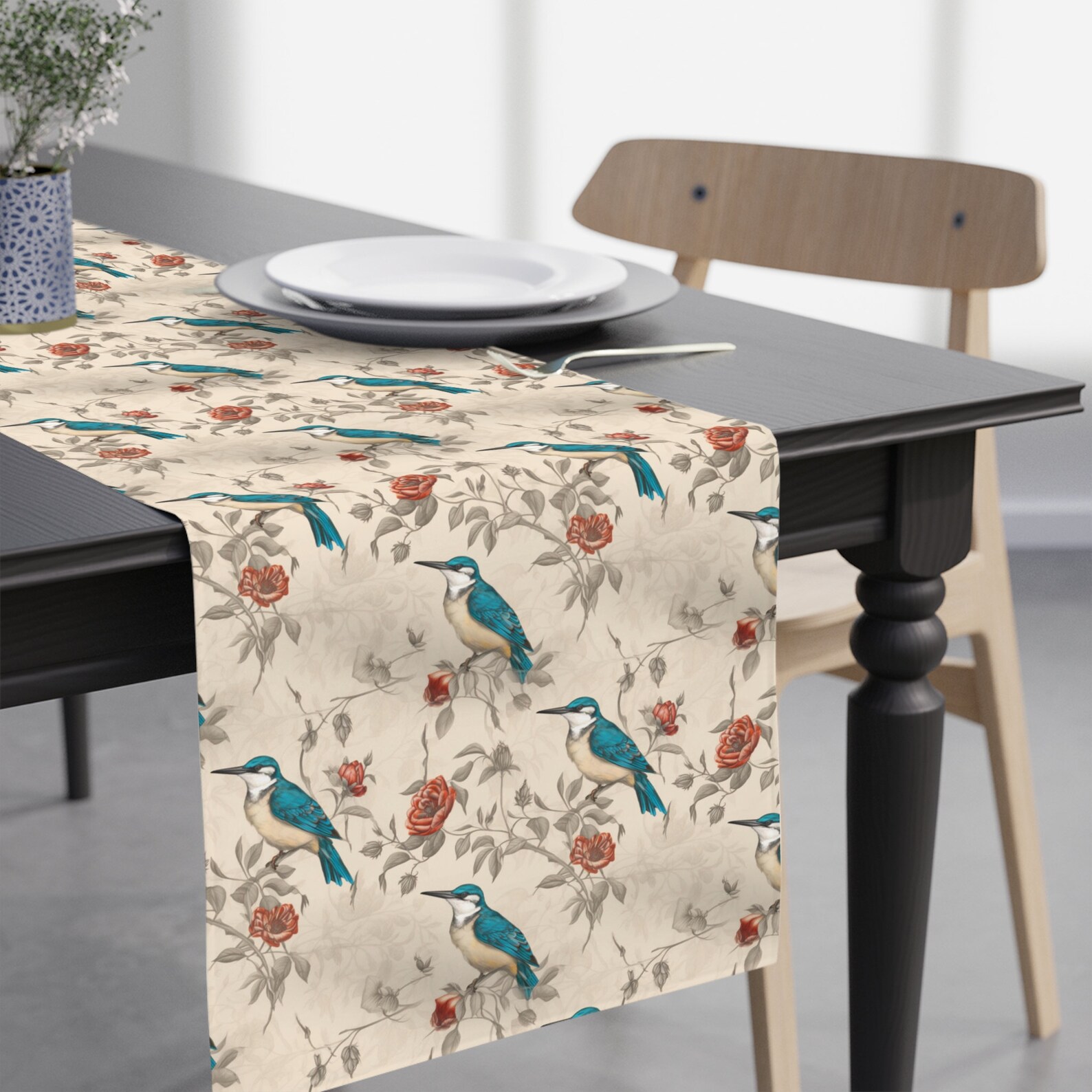 Kingfisher Birds SEAMLESS Patterns Printable Vintage Green Blue Birds ...