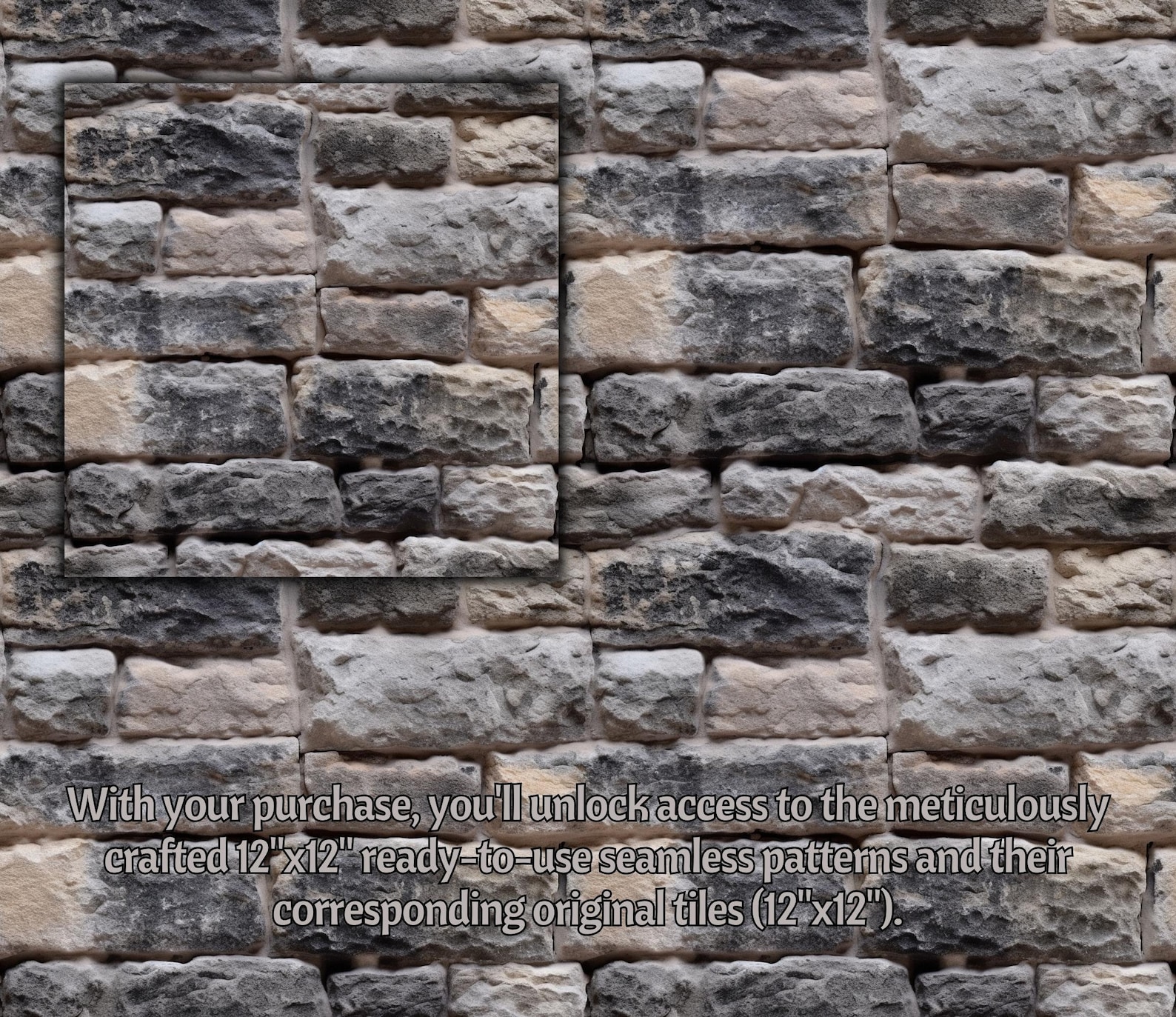 Aged Stone Walls Textures DIGITAL Bundle - Weathered Stonework SEAMLESS ...