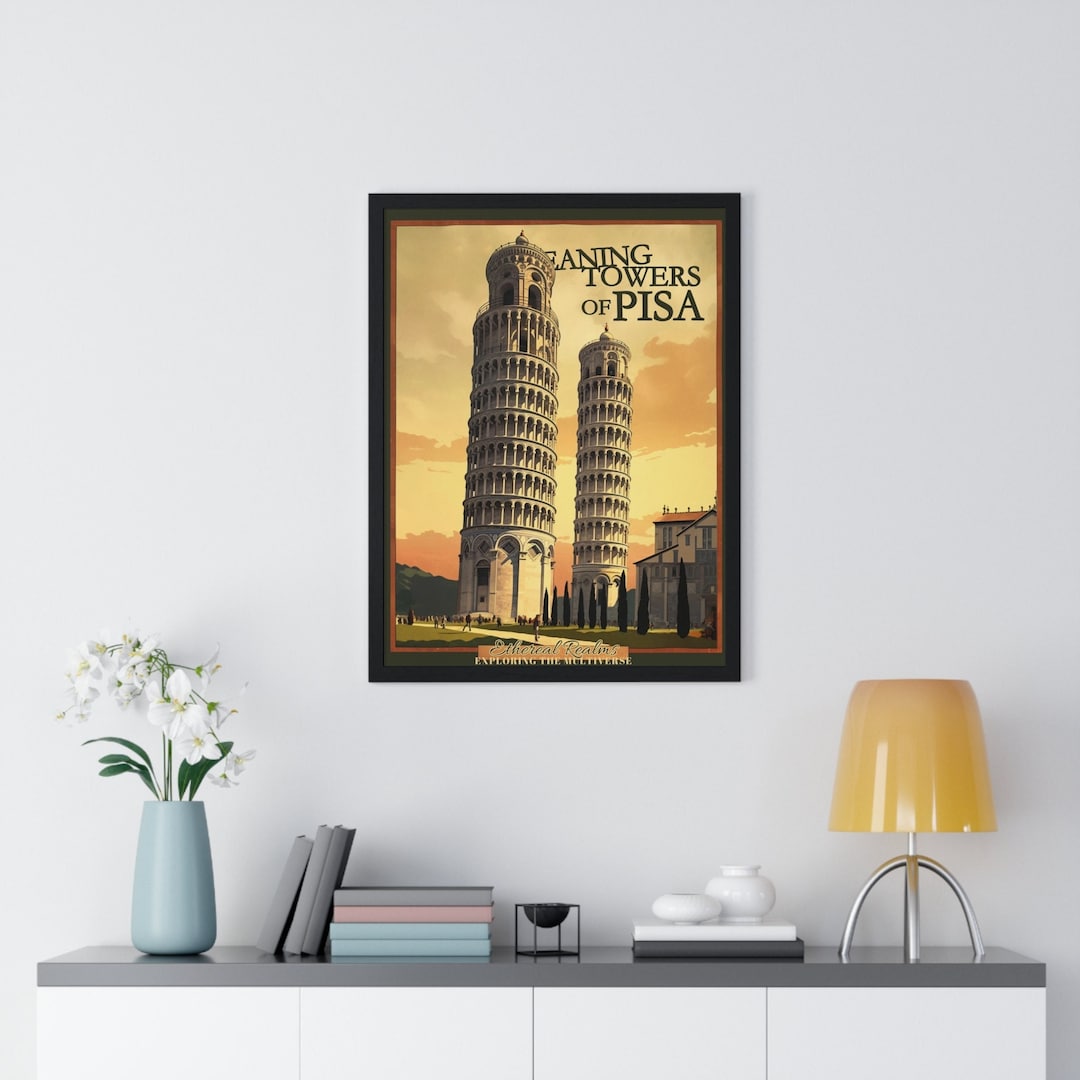 Pisa Towers Digital Print JPG PDF Printable Pisa Leaning Tower Vintage ...