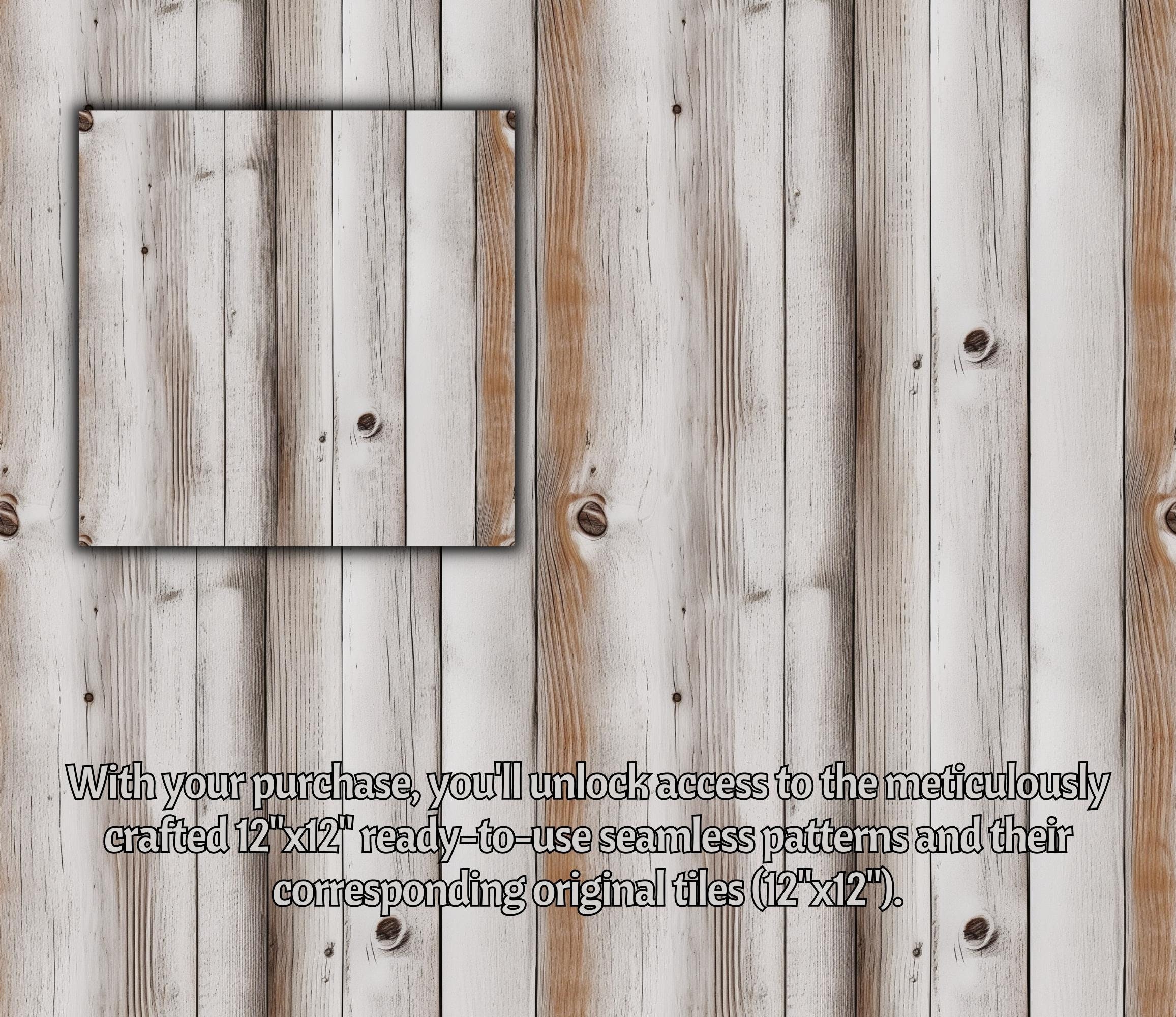 Distressed Wood Planks Digital Paper, Farmhouse Rustic Patterns ...
