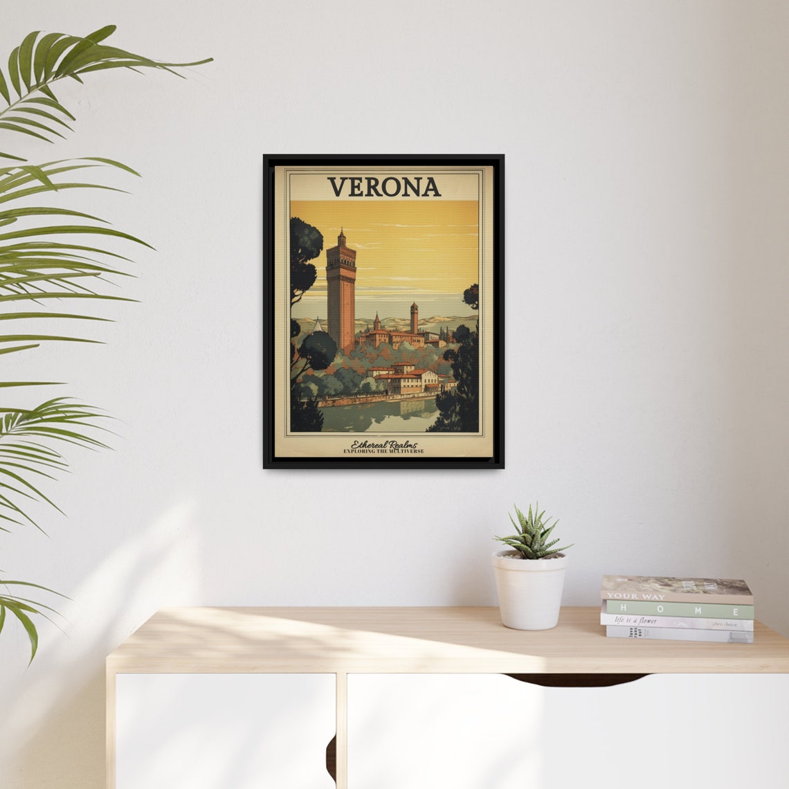 Verona Digital Print JPG PDF Printable Verona Vintage Travel Poster ...