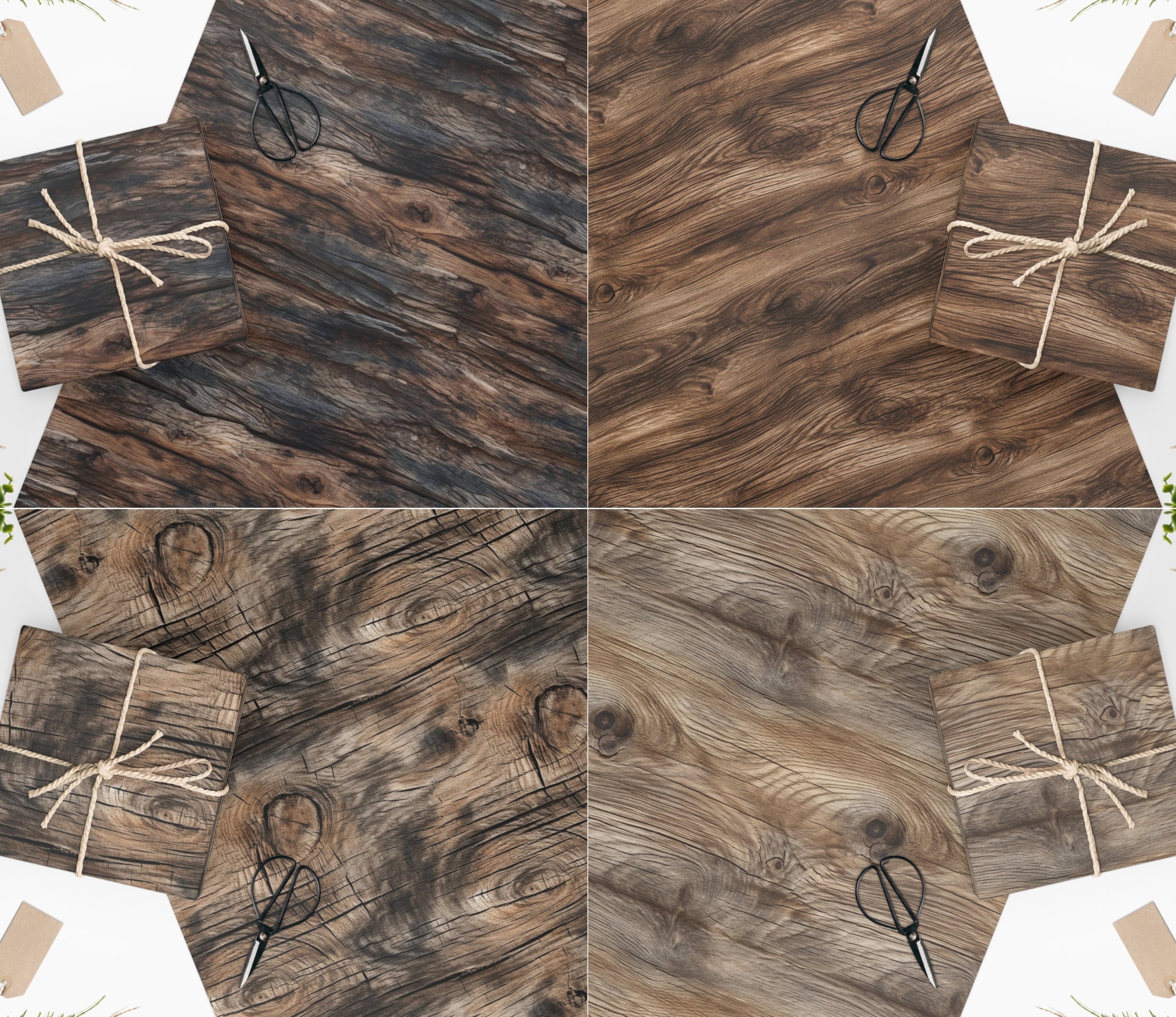 Weathered Wood Textures Digital Papers JPEG Printable Shabby Grains ...